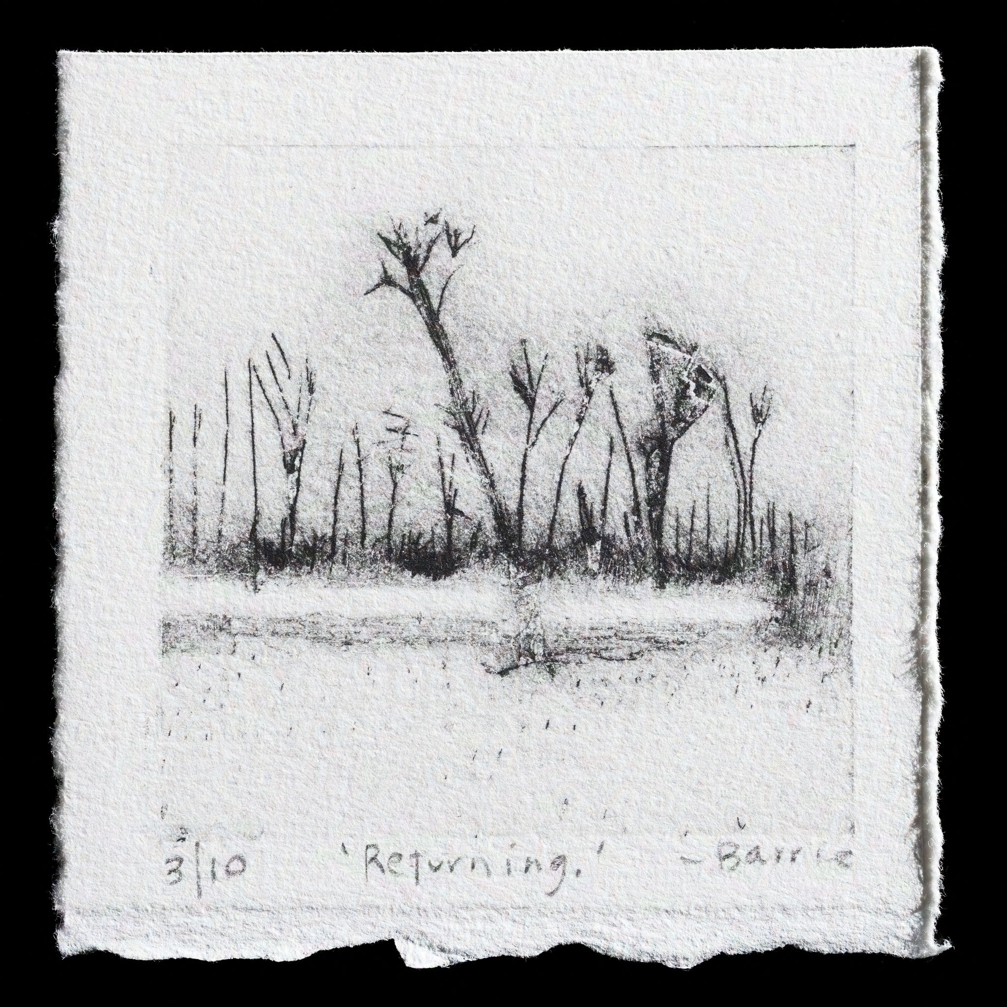 "Returning" by Barrie Sanders – OPEN PRINT EXCHANGE